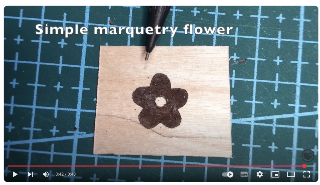 Simple Marquetry Flower - LaserSister