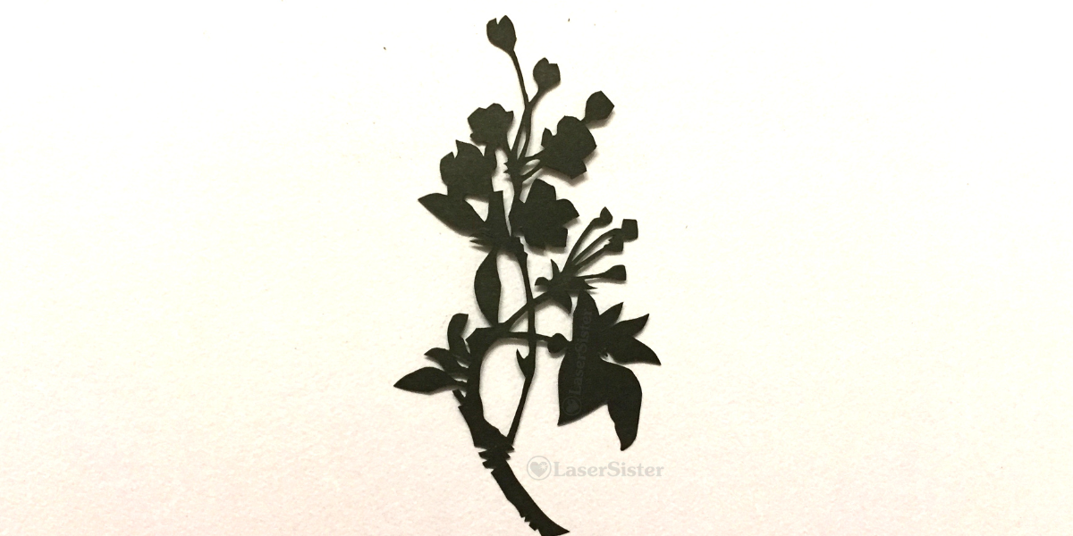 Lockdown Papercutting Project Day 15: Branch Silhouette - LaserSister